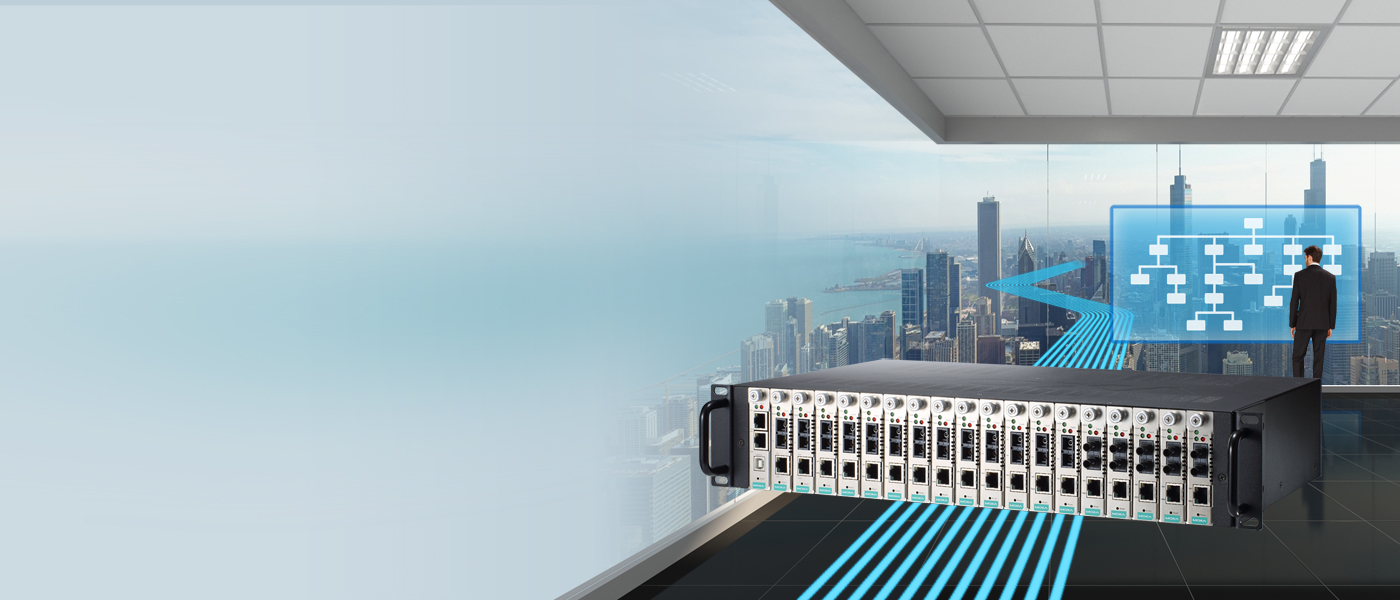 Rackmount Chassis Media Converter | Moxa